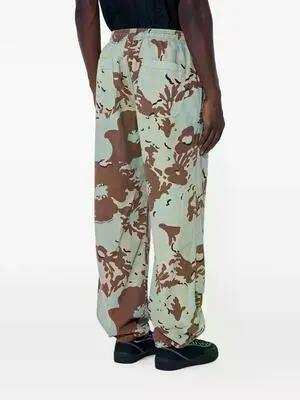 NOMARHYTHM Camouflage-print Elasticated-waistband Trousers - Neutrals