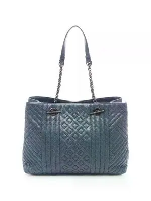 Bottega Veneta 2000s Intrecciato Chain Tote Bag - Blue