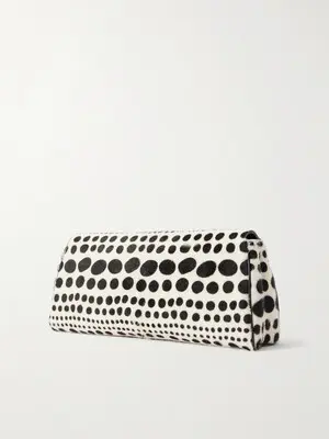 Khaite Audrey Polka-dot Calf Hair Clutch Bag - Black