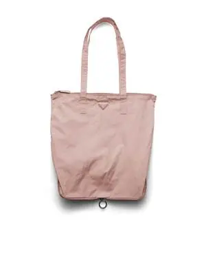 Prada Saffiano Leather Pendant With Re-nylon Tote Bag - Peach