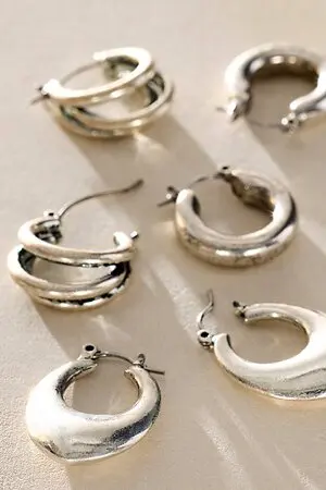 Free People Everyday Hoops - Silver