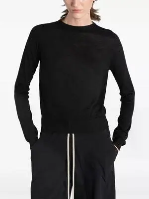 Rick Owens Ribbed-trim Sweater - Black