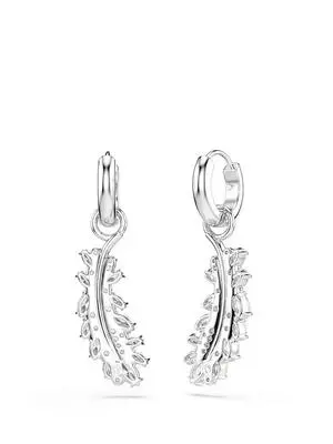 SWAROVSKI Crystal-embellished Leaf-pendant Earrings