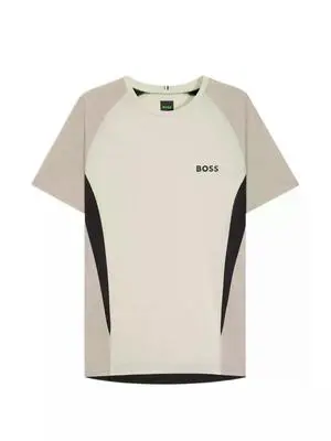 BOSS Panelled Short Sleeve T-shirt - Neutrals