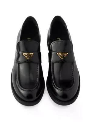 Prada Brushed Leather Loafers