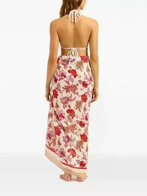Seafolly Floral-print Sarong - Neutrals