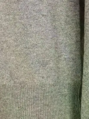 Emporio Armani Logo-embroidered Cashmere Roll-neck Sweater