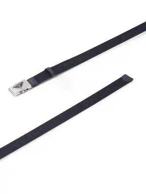 Prada Triangle-logo Woven Belt