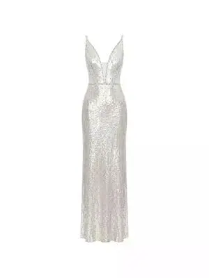 Jenny Packham Amara Maxi Dress - Silver
