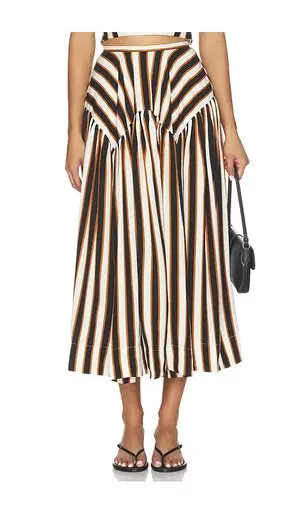 Amanda Uprichard Spencer Midi Skirt In . Also - Multi