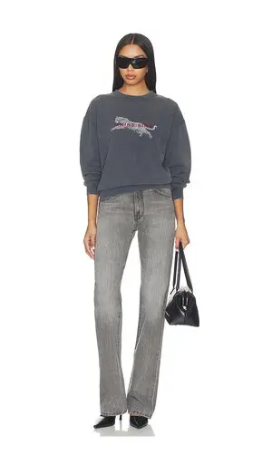 ANINE BING Spencer Leopard Sweatshirt