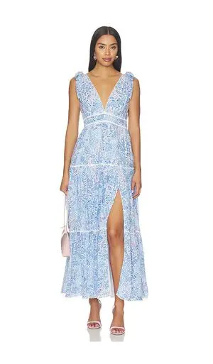 Poupette St Barth Perla Long Dress In . Also - Blue