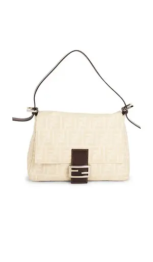 FWRD RENEW Fendi Zucca Mama Forever Baguette Shoulder Bag - Neutral