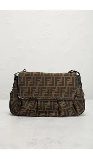 FWRD RENEW Fendi Zucca B Bis Shoulder Bag