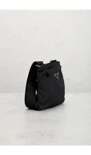 FWRD RENEW Prada Tessuto Flat Messenger Bag