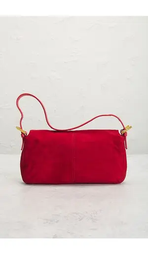 FWRD RENEW Fendi Suede Baguette Shoulder Bag