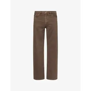 FRAME Relaxed Straight-leg Cotton-blend Jeans - Brownstone
