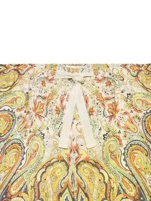 Orlebar Brown Alex Paisley-print Linen Shorts - Neutrals