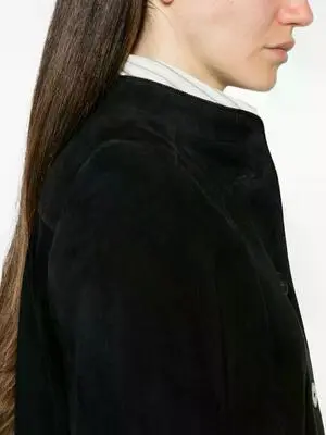 FORTE_FORTE Suede Mandarin-collar Jacket