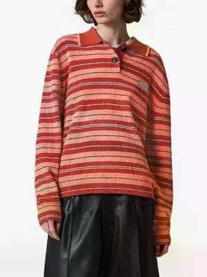 Paul Smith Striped Button-down Jumper - Red