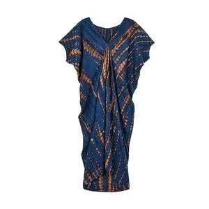 Pink Haley Madella Hand Dyed Kaftan Dress In Ocean - Blue