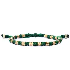 HARBOUR UK Freya Gold Vermeil Rope Bracelet - Green