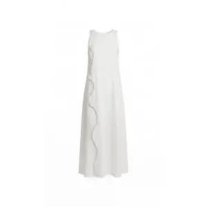 MUDA CLOTHING FZ LLC Pearl Linen Maxi Dress - White