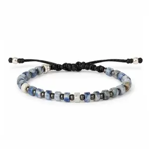HARBOUR UK Orion Silver Sodalite Rope Bracelet - Blue