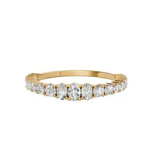 AYA FINE JEWELRY 14k Gold Graduated Oval Lab Grown Diamond Eternity Ring - Yellow