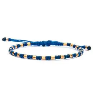 HARBOUR UK Oxford Gold Vermeil Rope Bracelet - Blue
