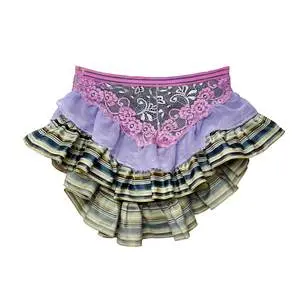 ACID CAT Lacey Ruffle Flouncy Mini Skirt