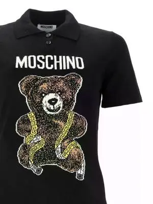 Moschino Teddy Bear Intarsia-knit Dress - Black