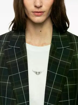 Zadig&Voltaire Vavy Tartan-print Single-breasted Blazer