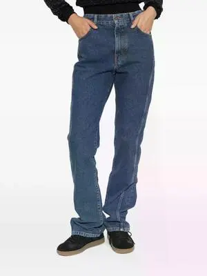 Balmain Logo-embroidered Straight-leg Jeans