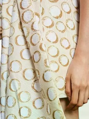 ALEMAIS Polka-dot Draped Mini Dress