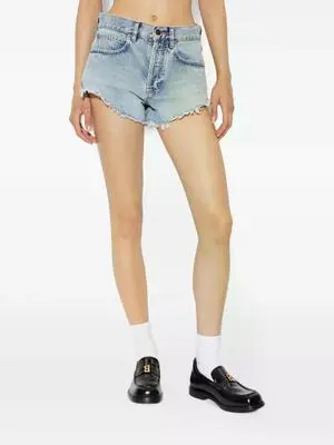 Balenciaga Distressed Frayed-edge Shorts