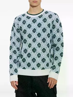 Casablanca Monogram-pattern Wool Sweater