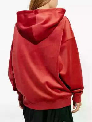 Y3 Logo-embroidered Velvet Hoodie