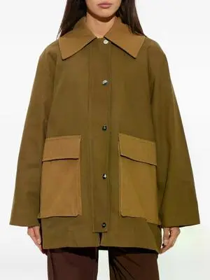GANNI Patch-pocket Cotton Military Jacket