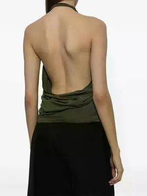 Balenciaga Halterneck Open-back Thank Top