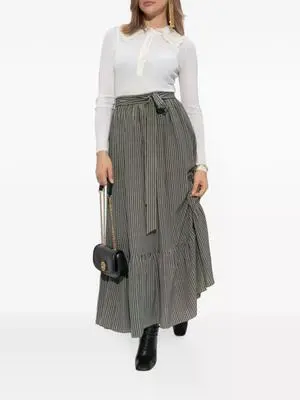 Chloé Geometric-print Tiered Midi Skirt