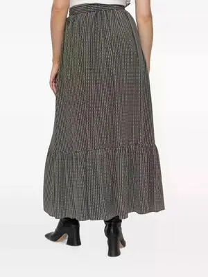 Chloé Geometric-print Tiered Midi Skirt
