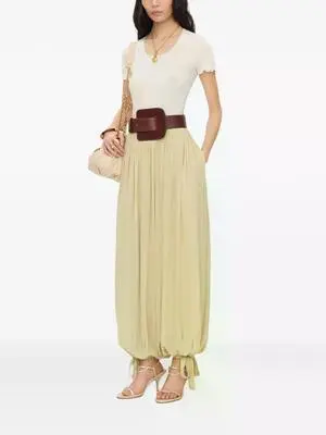 CHLOÉ Chloé Ribbed Lace-Trim Short-Sleeve Top