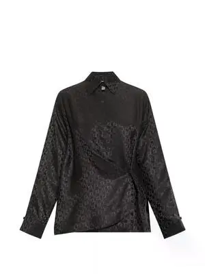 Fendi Monogram-pattern Wrap Shirt