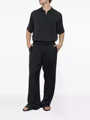 Casablanca Monogram-jacquard Polo Shirt