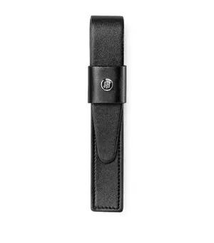 MONTEGRAPPA Leather Signet Pen Pouch - Black