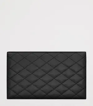 Saint Laurent Quilted Leather Uptown Clutch Bag