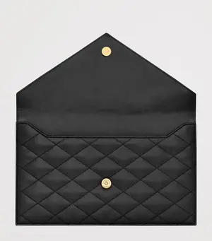 Saint Laurent Quilted Leather Uptown Clutch Bag