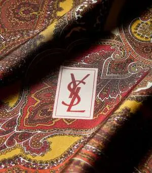 Saint Laurent Silk Paisley Scarf