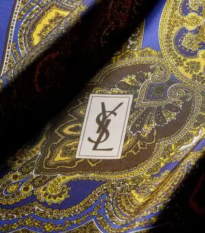 Saint Laurent Silk Paisley Scarf